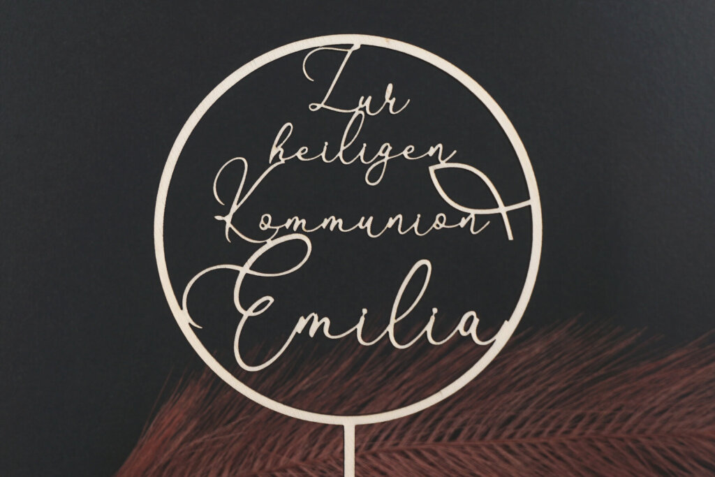 Ring "Zur heiligen Kommunion" mit Name - Alles Laser